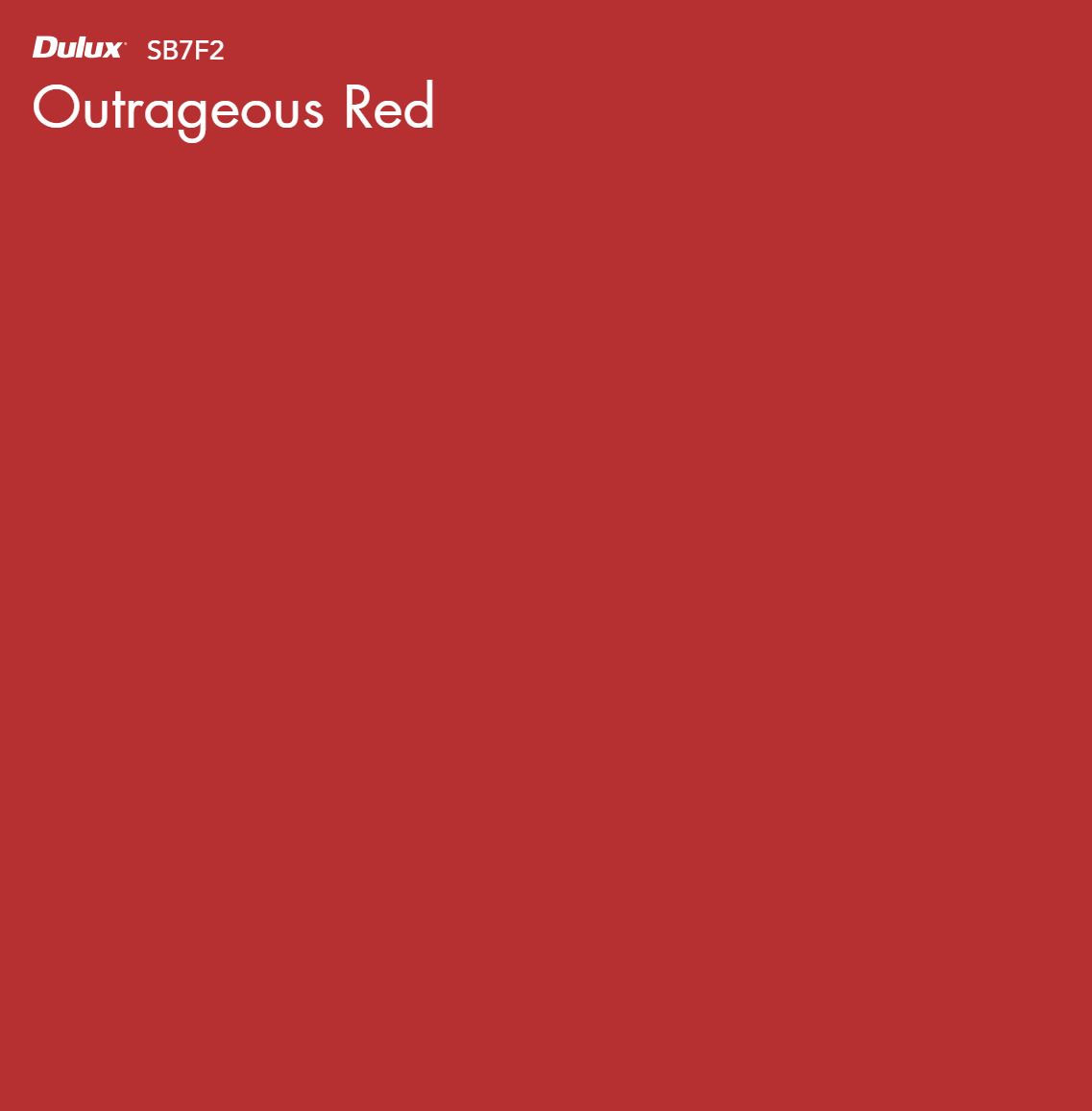 Outrageous Red by Dulux | Style Sourcebook