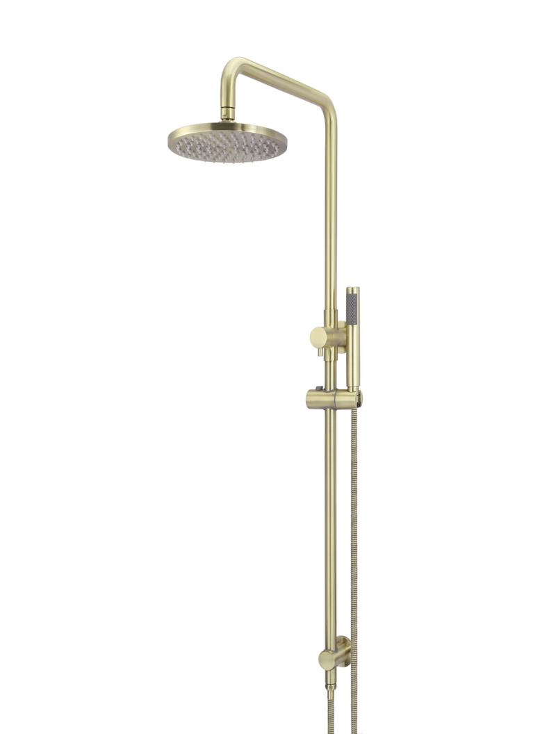 Meir | TIGER BRONZE ROUND COMBINATION SHOWER RAIL, 200MM ROSE, SINGLE ...