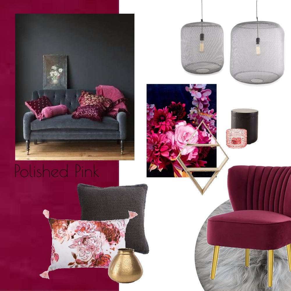 Polished Pink Interior Design Mood Board by Thediydecorator - Style ...