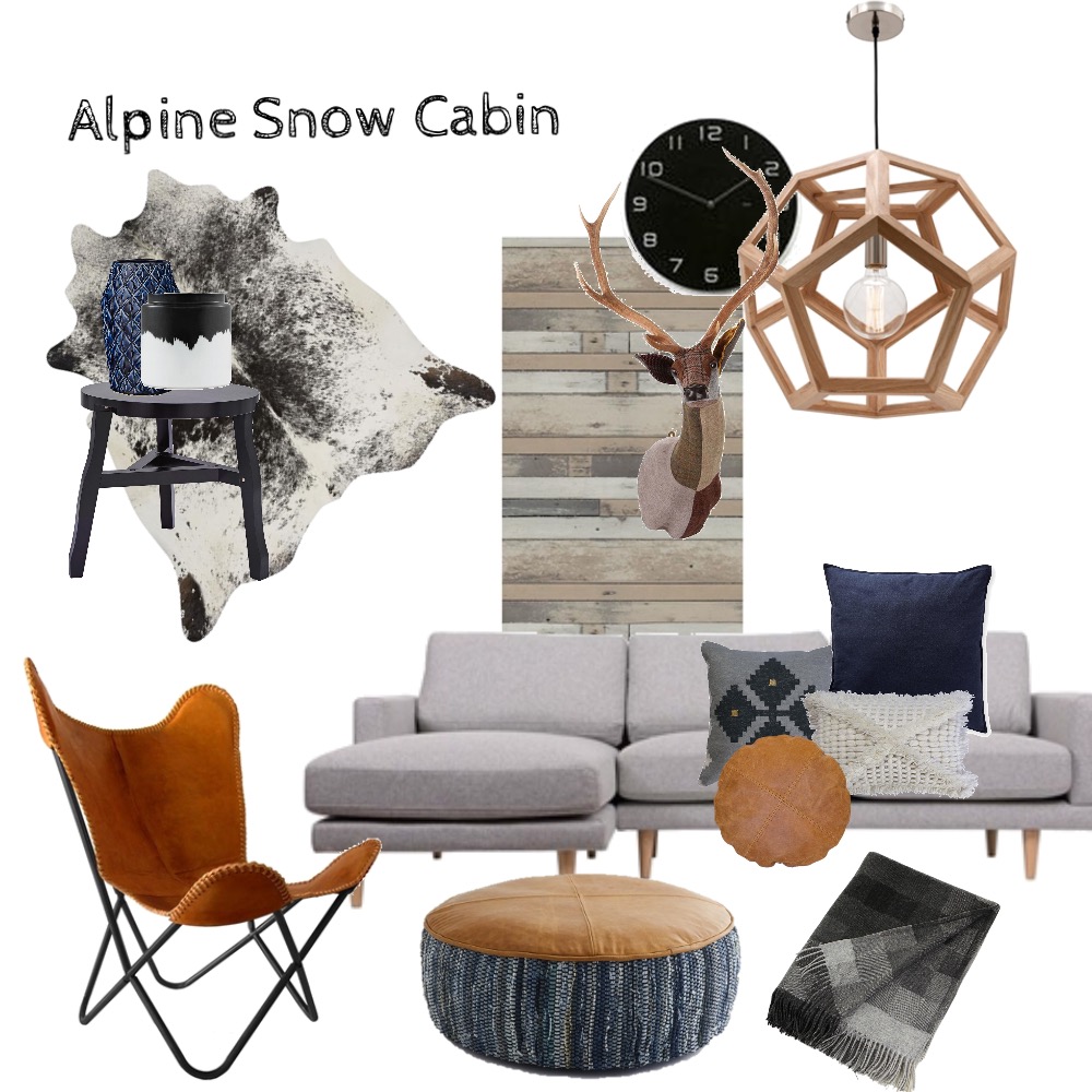 Alpine Snow Cabin Interior Design Mood Board by Two Wildflowers - Style ...