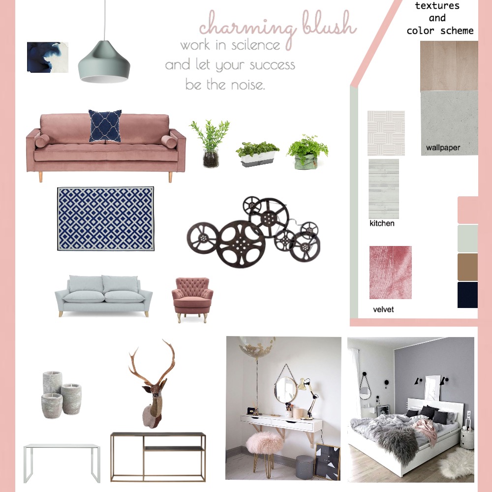 studio apartment Interior Design Mood Board by zahraebh - Style Sourcebook