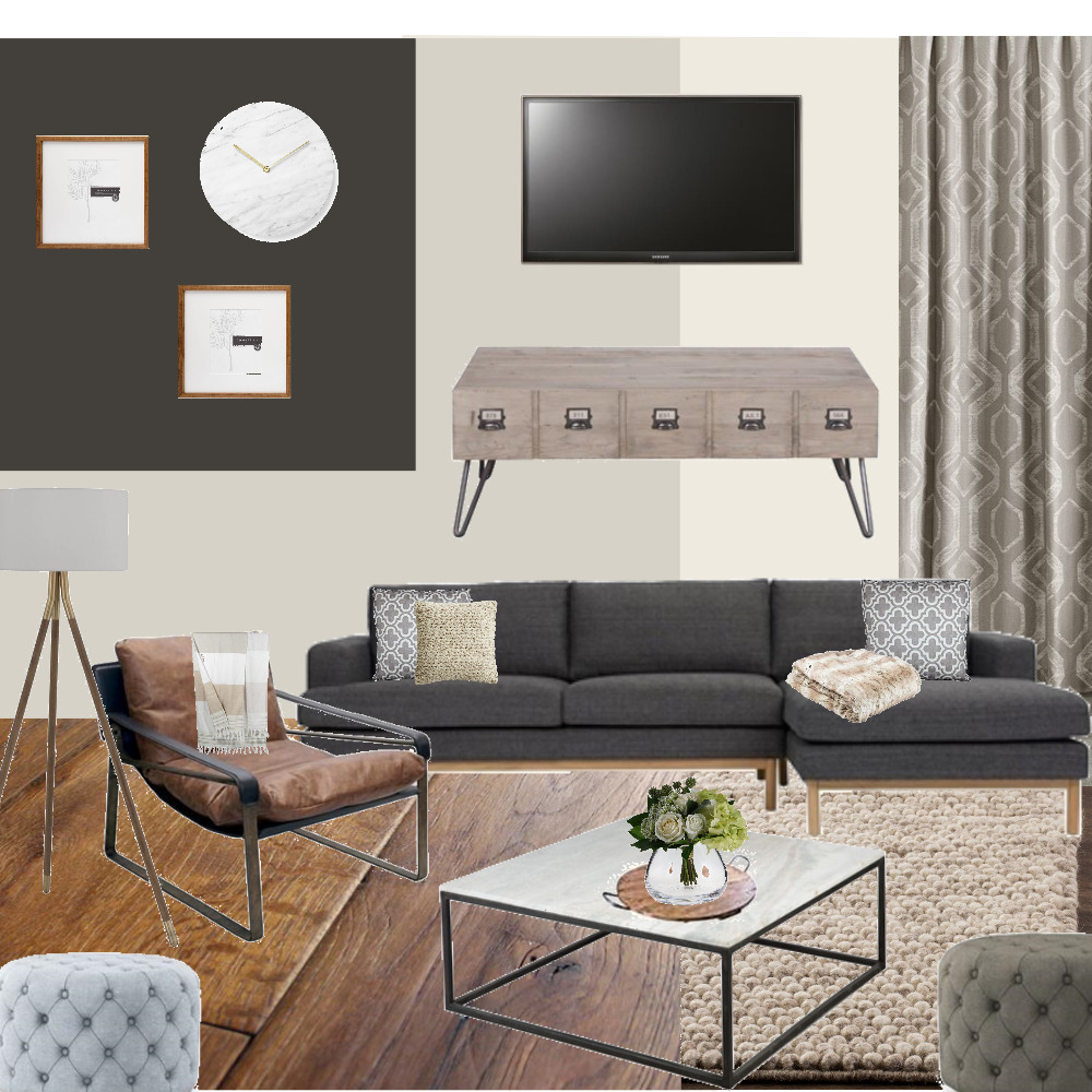 Achromatic Living Room Interior Design Mood Board by ddumeah - Style ...