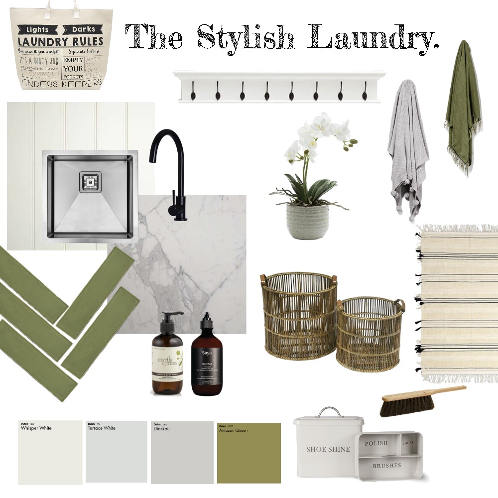 Laundry Interior Design Mood Board by thebohemianstylist | Style Sourcebook