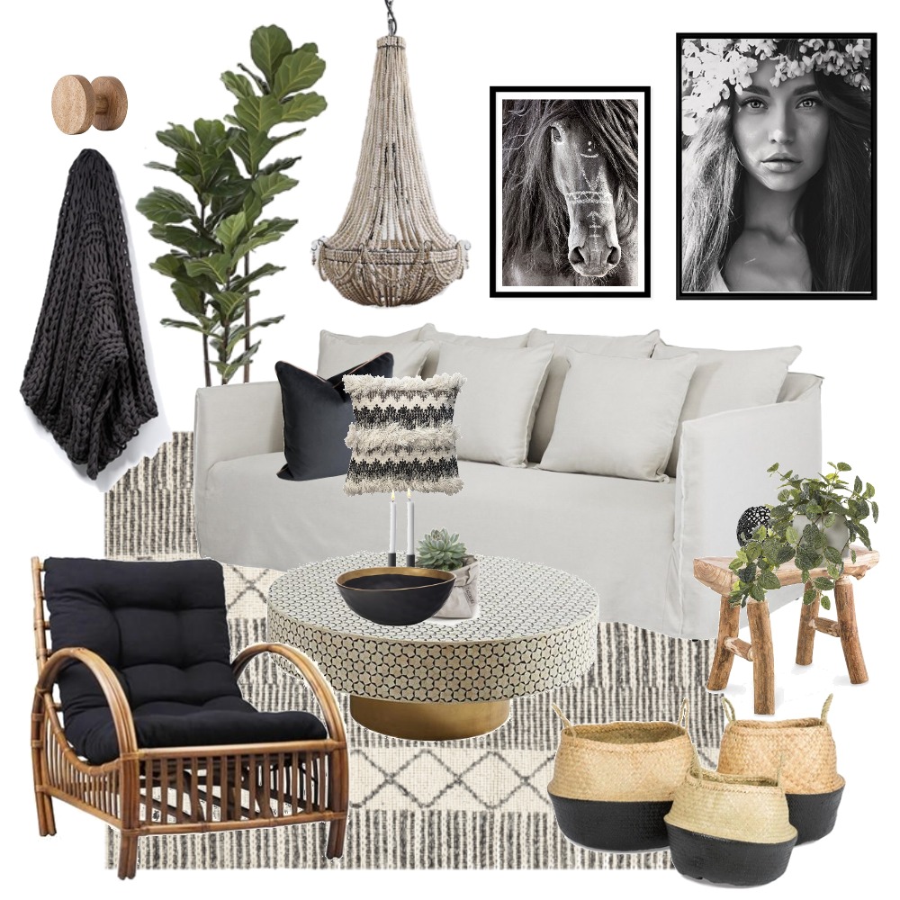 Boho luxe Interior Design Mood Board by Thediydecorator - Style Sourcebook