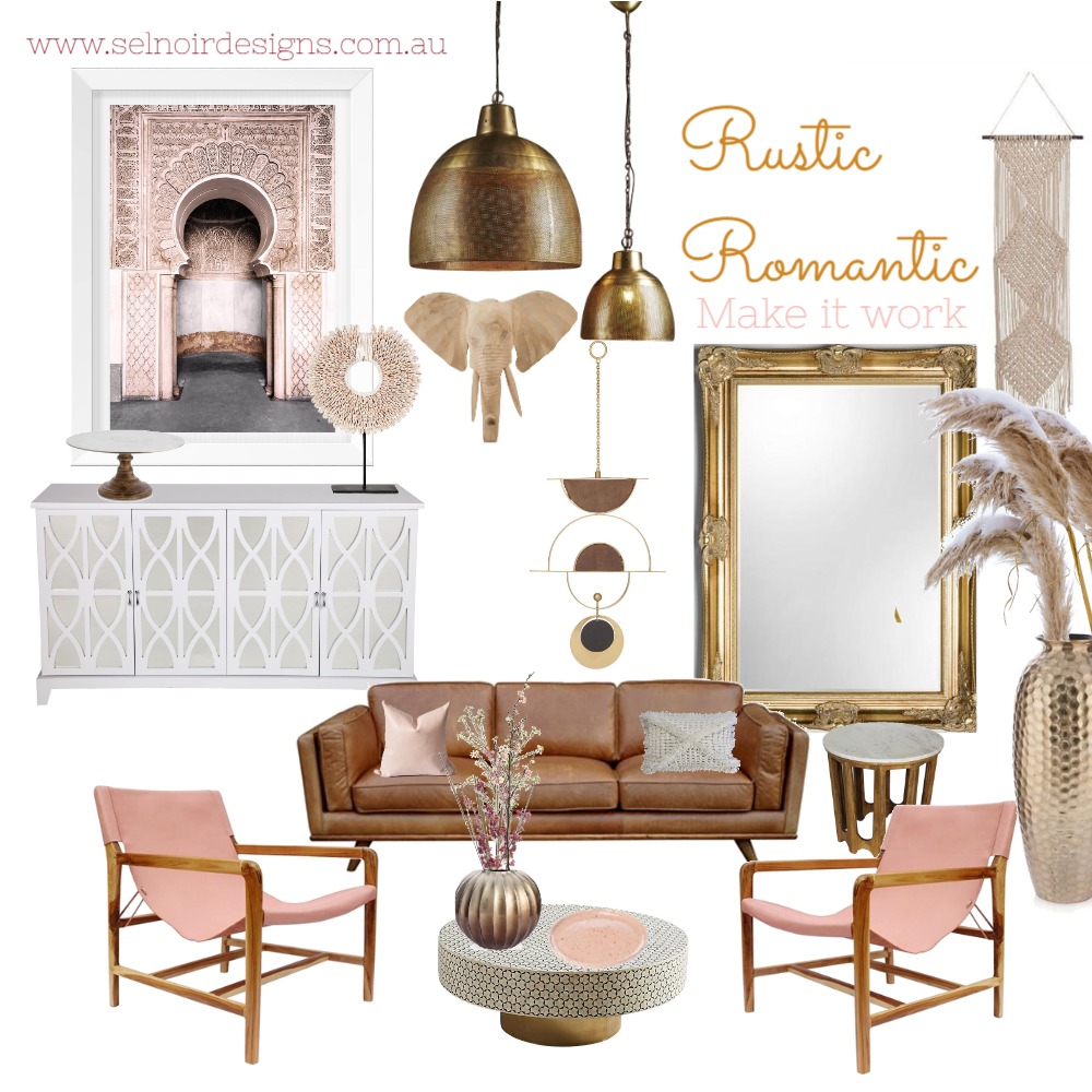 Rustic Romantic Interior Design Mood Board by Sel Noir Designs - Style ...