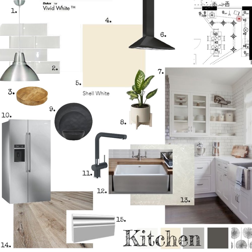 Kitchen Sample Board Interior Design Mood Board by Kailey Van den Oever ...