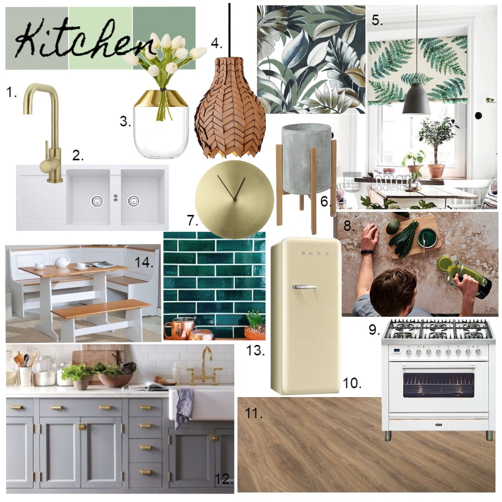 1950's Renovation - Kitchen Interior Design Mood Board by Kiara - Style ...