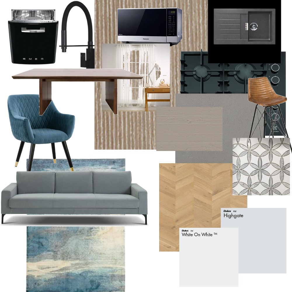 Blue & Beige Interior Design Mood Board by Ginny - Style Sourcebook