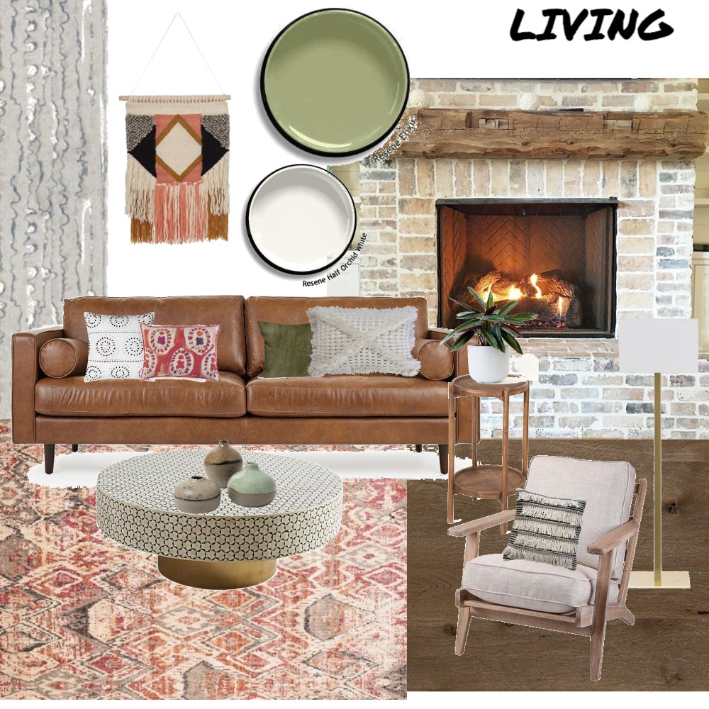 Rustic Modern Australian Living Room Interior Design Mood Board by ...