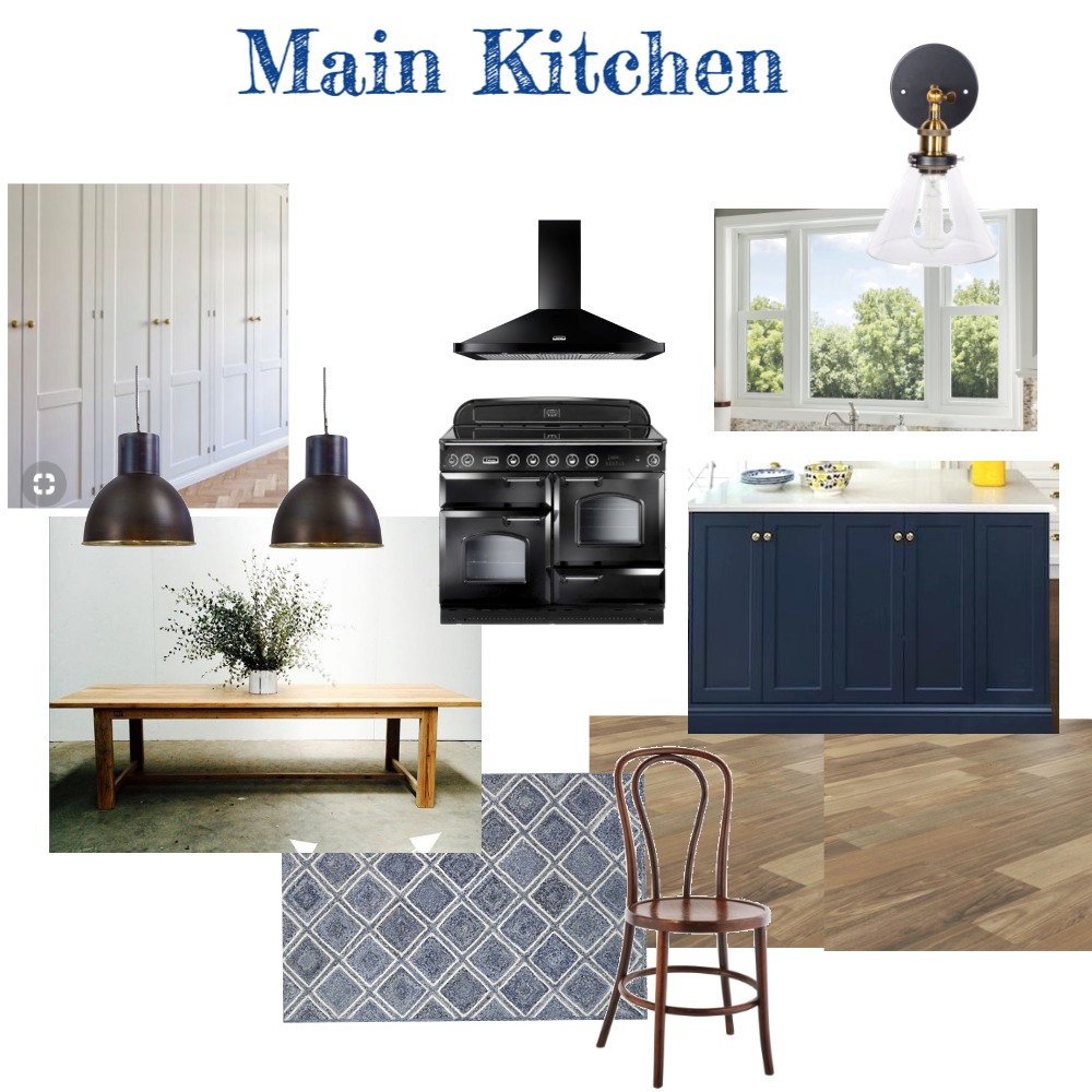 Main Kitchen (Navy) Interior Design Mood Board by aphraell - Style ...