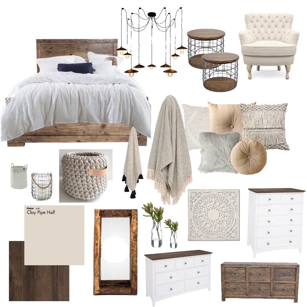 Rustic Bedroom Interior Design Mood Board by BrittaniRobinson - Style ...