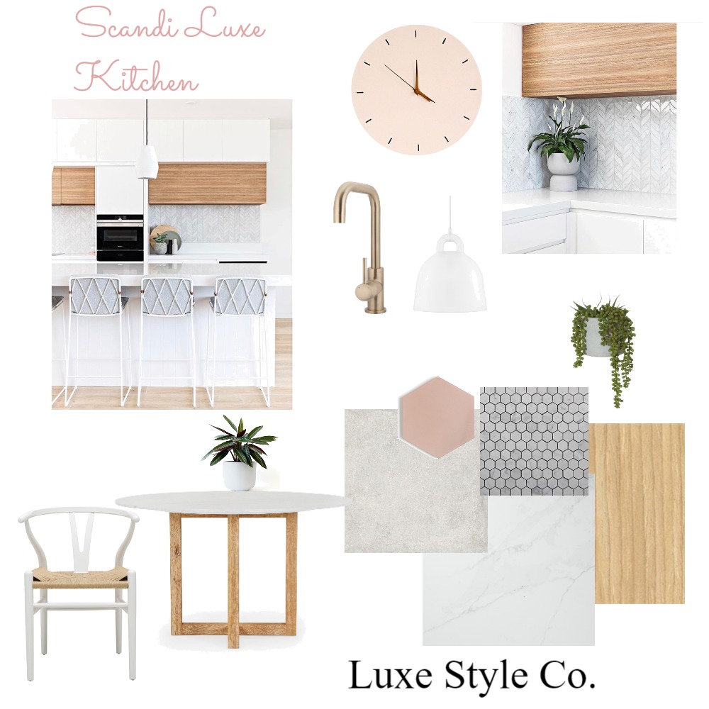 Scandi Luxe Kitchen Interior Design Mood Board by Luxe Style Co. | Style Sourcebook