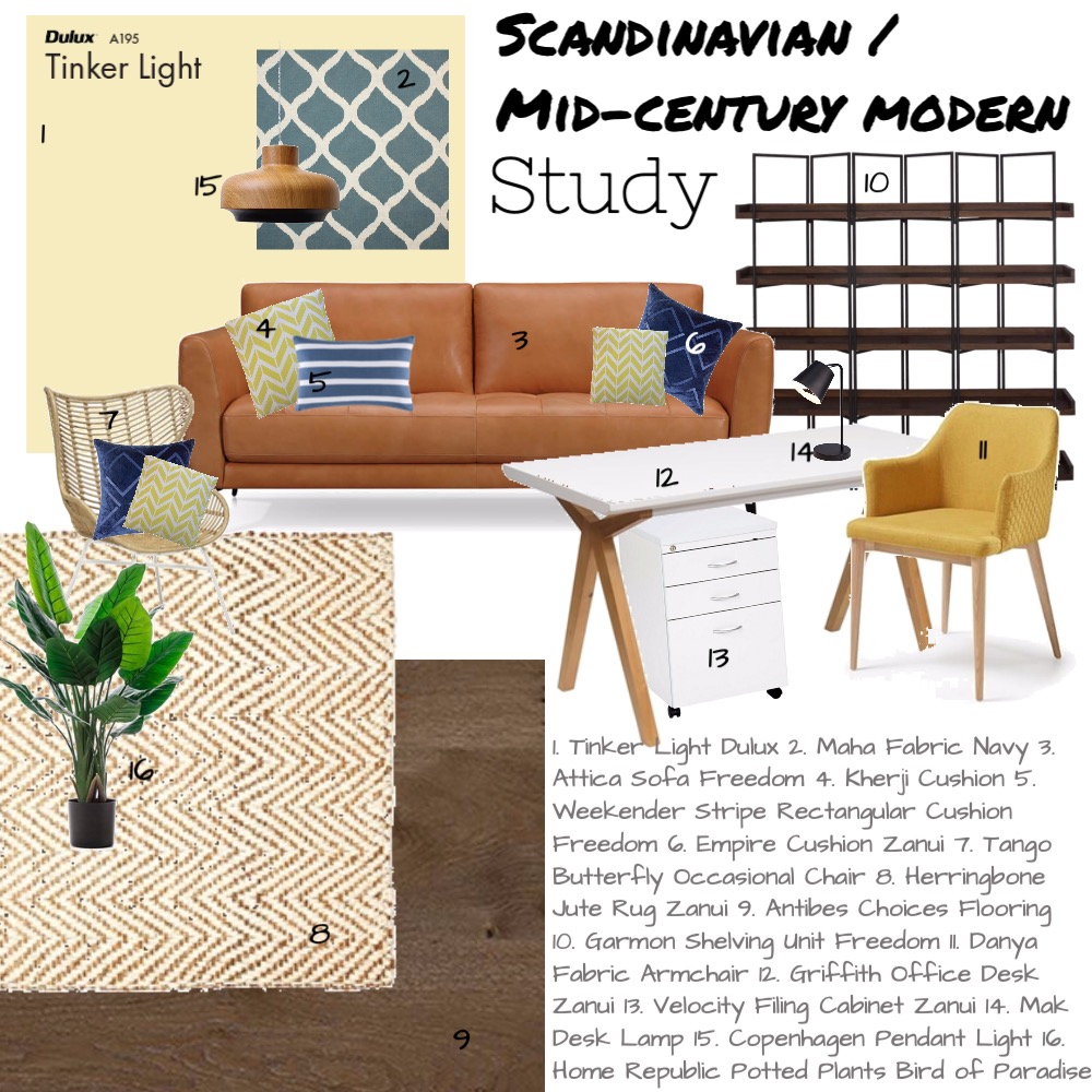 Study Interior Design Mood Board by KirstenDingemanse - Style Sourcebook