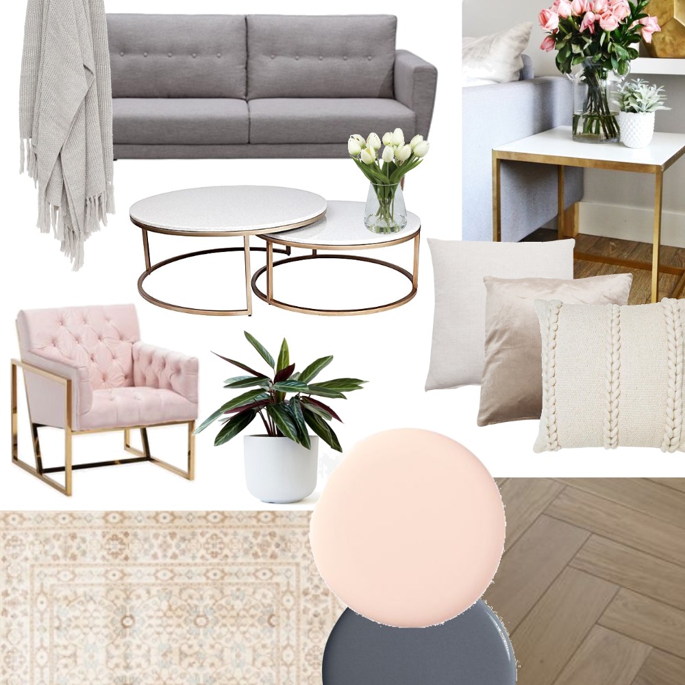pink living room Interior Design Mood Board by claireswanepoel - Style ...