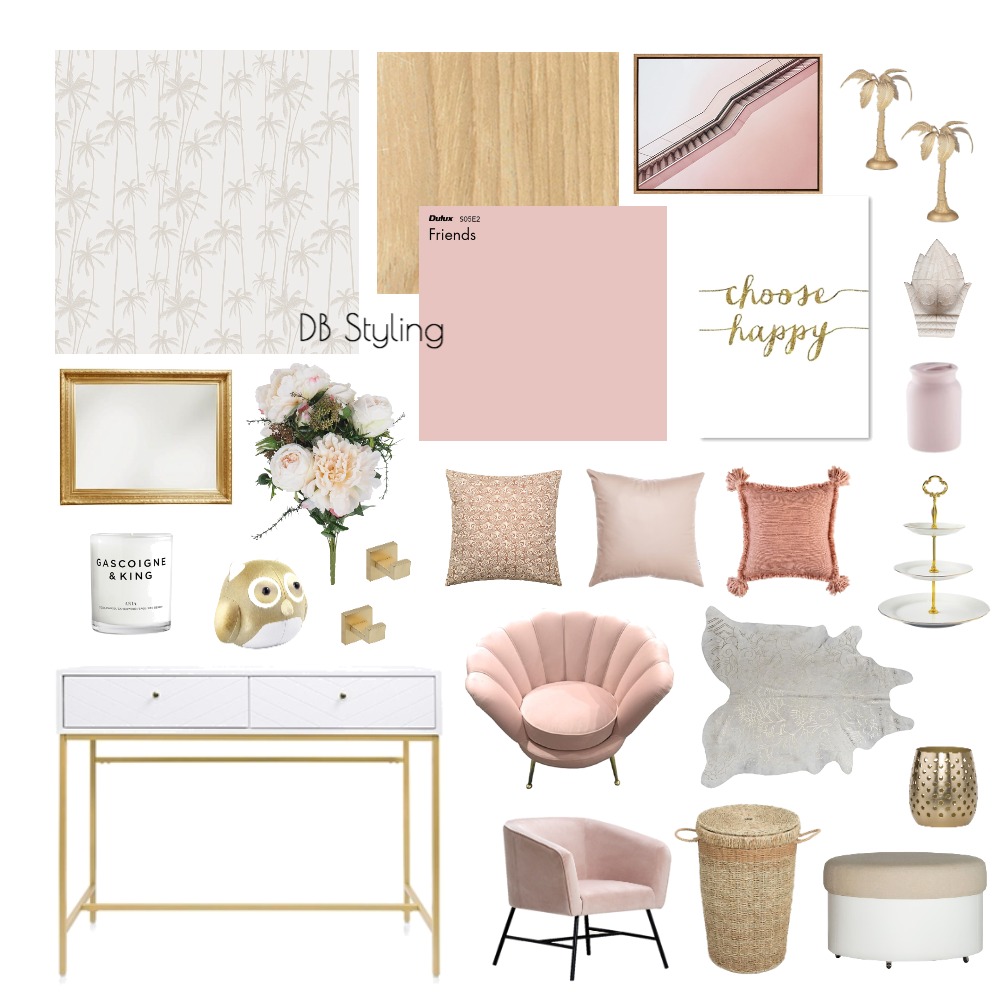 Pink Interior Design Mood Board by lucyvrvts - Style Sourcebook