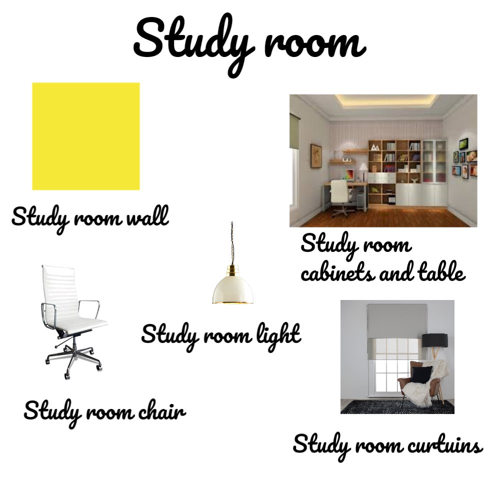 Study room mood board Interior Design Mood Board by ryan - Style Sourcebook