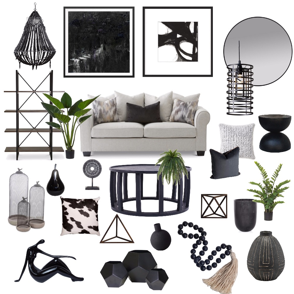 Black Mood Interior Design Mood Board by Elle.A | Style Sourcebook