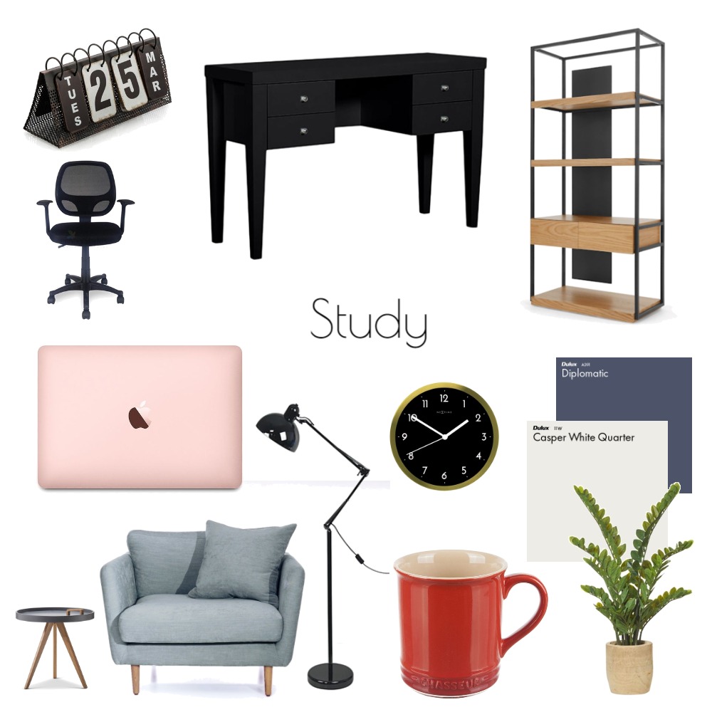 Study Interior Design Mood Board by juliane_b - Style Sourcebook