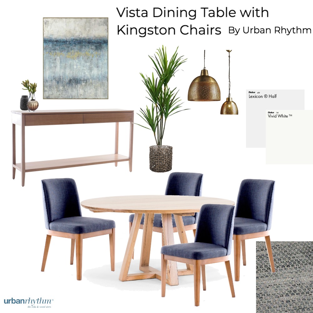 Vista Dining Table with Kingston Chairs Interior Design Mood Board by Urban Rhythm - Style ...