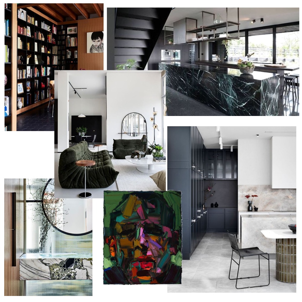 high dark Interior Design Mood Board by AbbieHerniman - Style Sourcebook