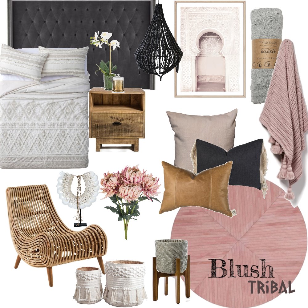 Blush Tribal Interior Design Mood Board by MiraDesigns - Style Sourcebook