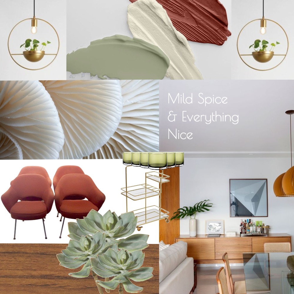 Mild spice of the mid century modern Interior Design Mood Board by ...