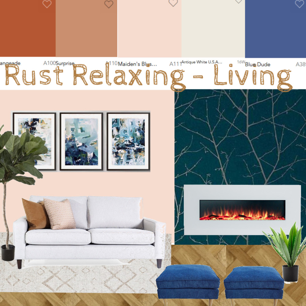 Rust Relaxing - Living Interior Design Mood Board by Kohesive - Style ...