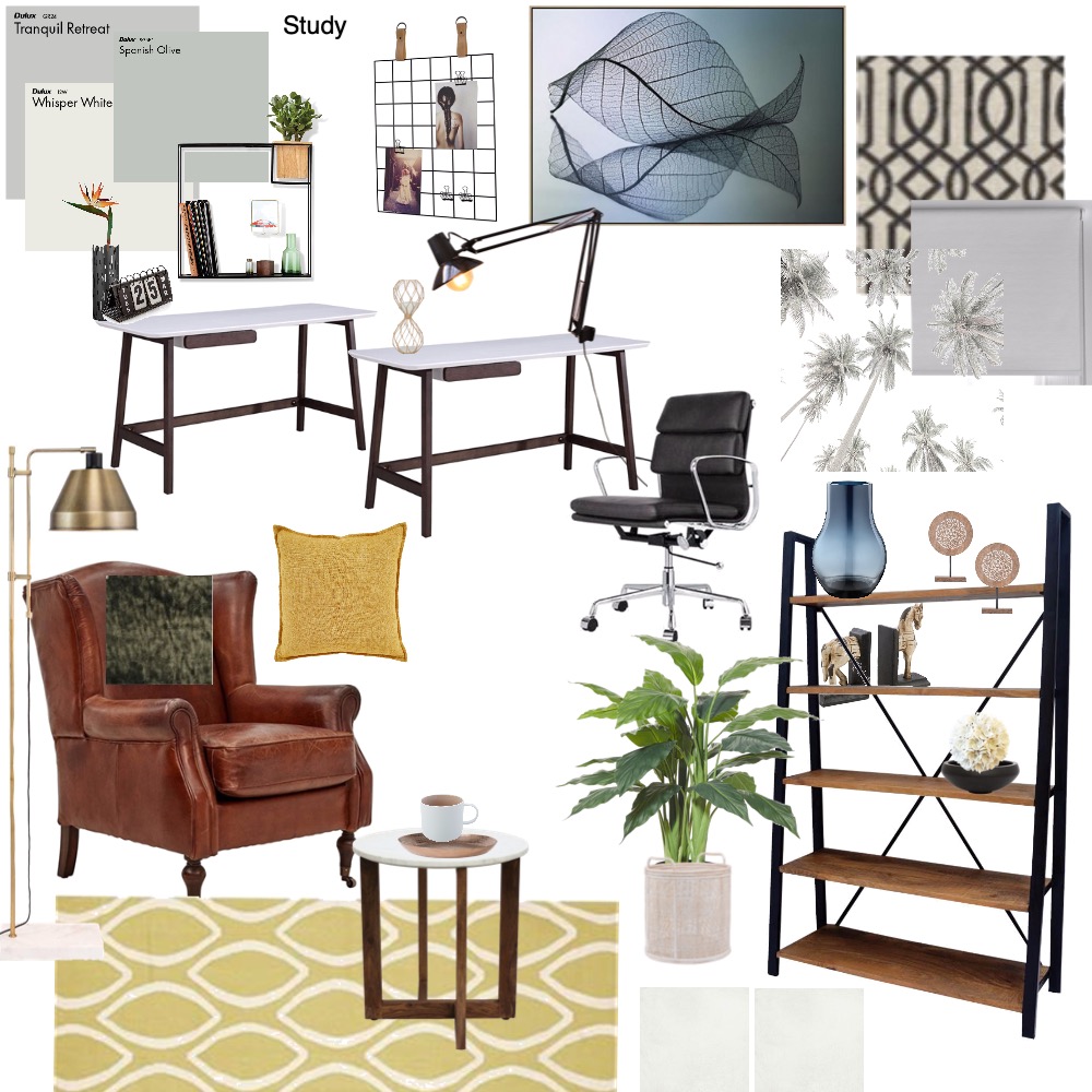 Study Interior Design Mood Board by Daleen - Style Sourcebook