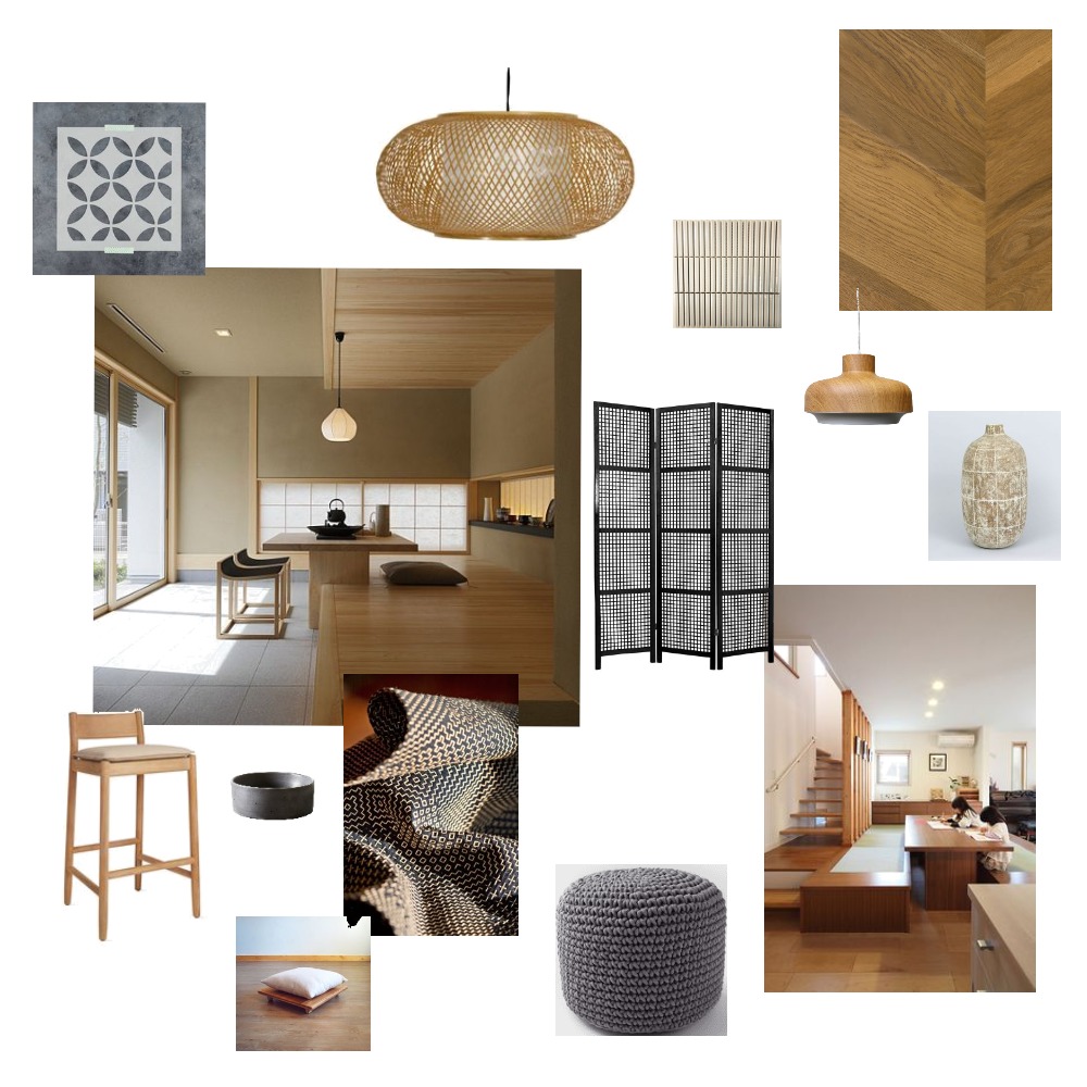 Japanese Open-Plan Living/Dining Interior Design Mood Board by ...