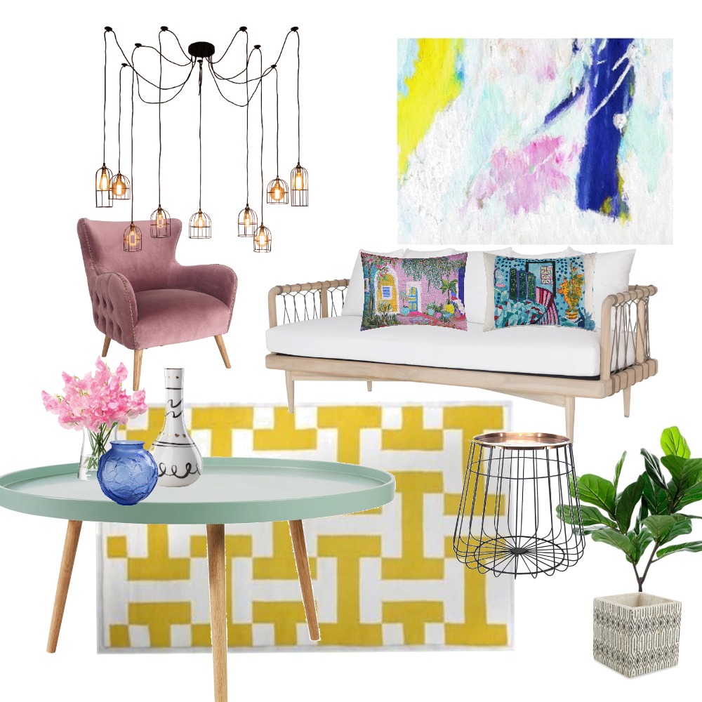 Yellow Living Interior Design Mood Board by tkouks - Style Sourcebook