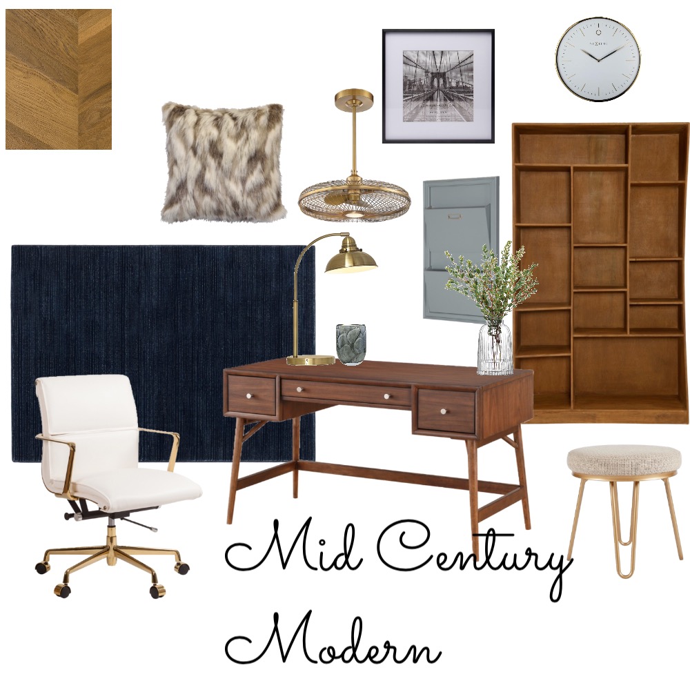 Mid Century Modern Office Interior Design Mood Board by Mal02 - Style ...