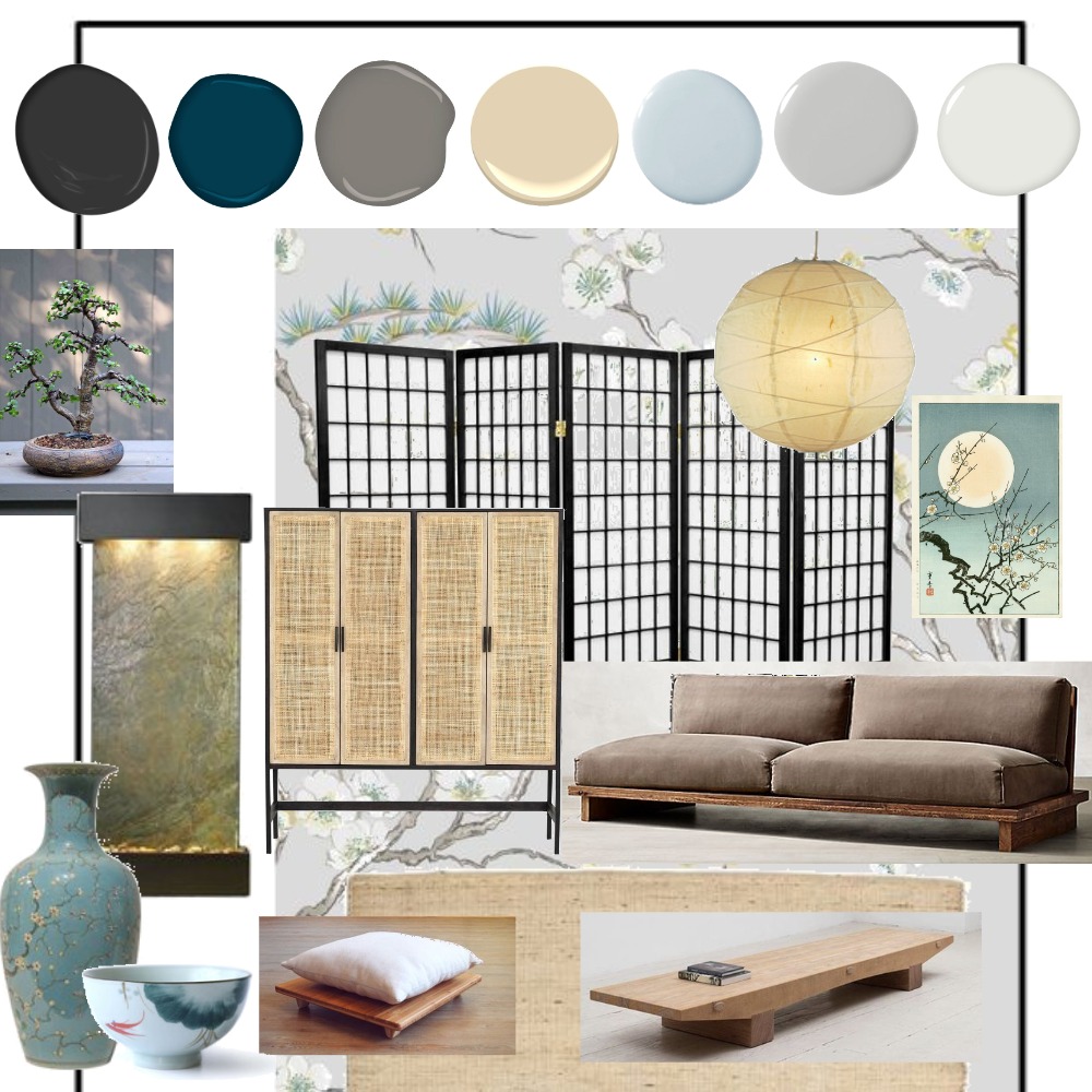 japanese zen Interior Design Mood Board by Safiyyah_M - Style Sourcebook