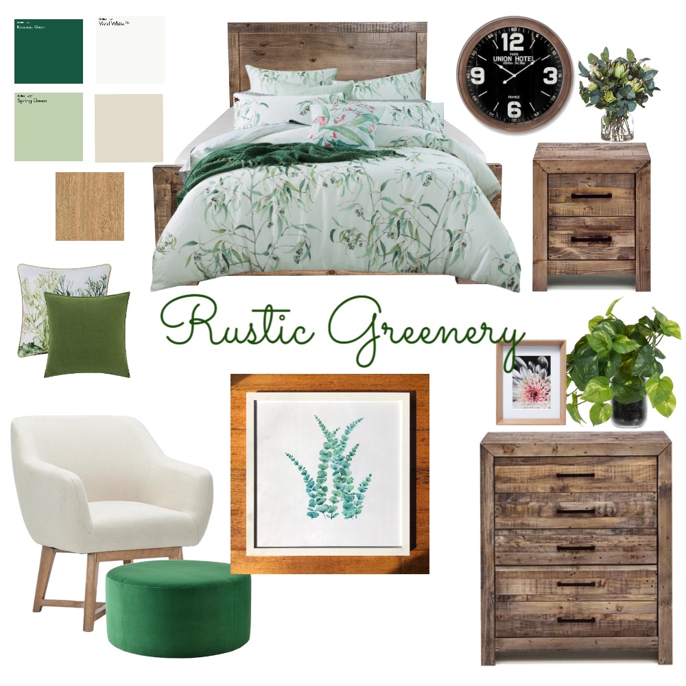 Rustic Greenery Interior Design Mood Board by RegineEvans - Style ...