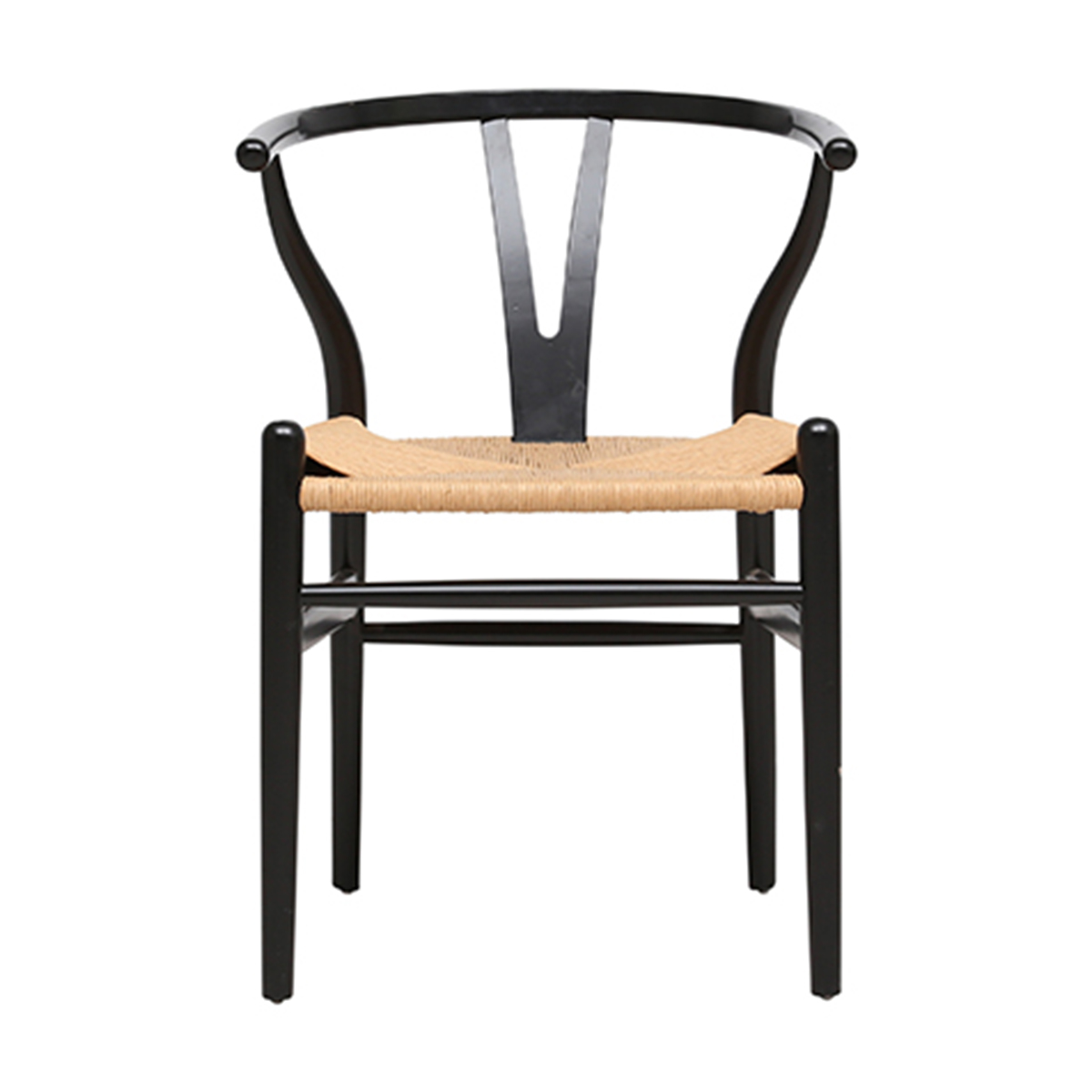 Megs Wishbone Chair in Black by OzDesignFurniture - Style Sourcebook