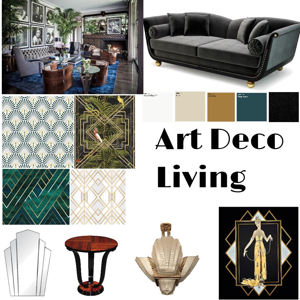 Art deco Interior Design Mood Board by MWard - Style Sourcebook