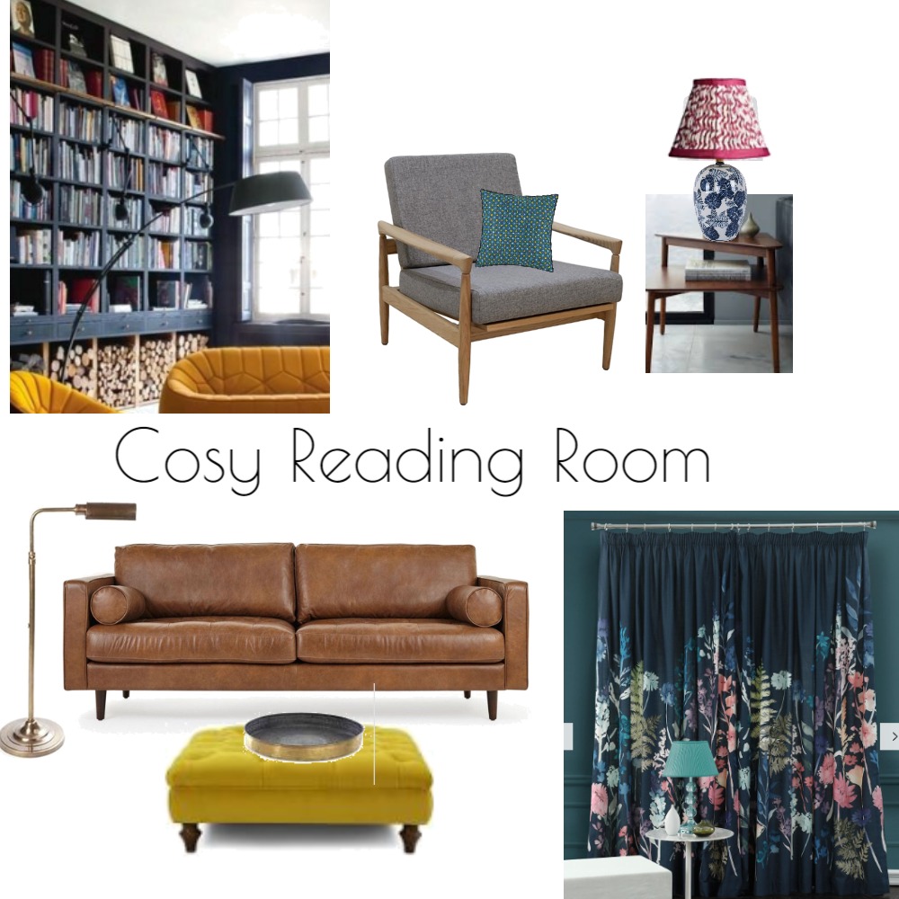 Cosy Reading Room Interior Design Mood Board by Aoifek - Style Sourcebook
