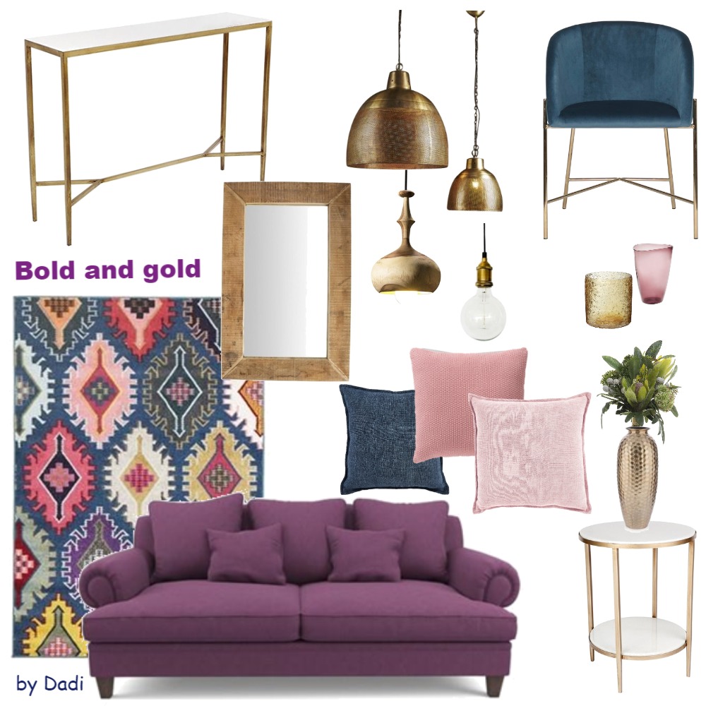 Bold and gold Interior Design Mood Board by Dadi - Style Sourcebook