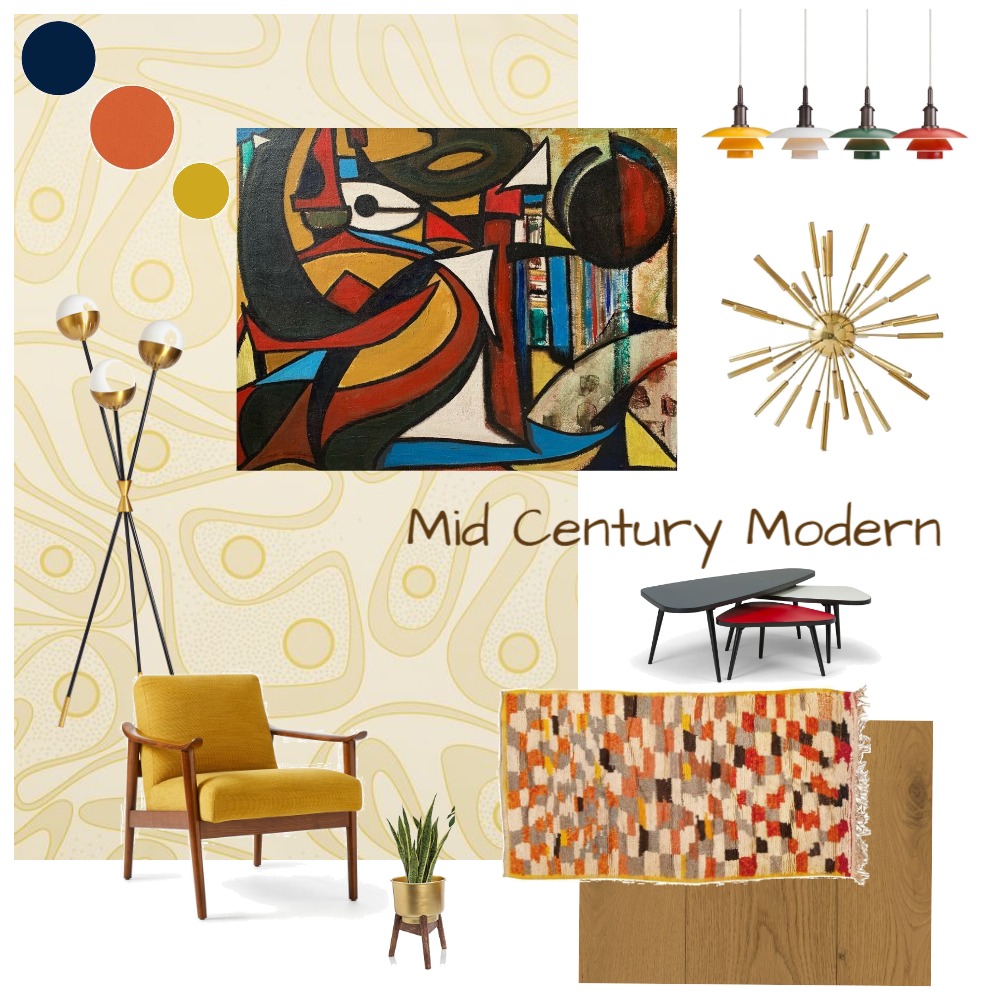 Mid Century Modern Interior Design Mood Board by eeliott - Style Sourcebook