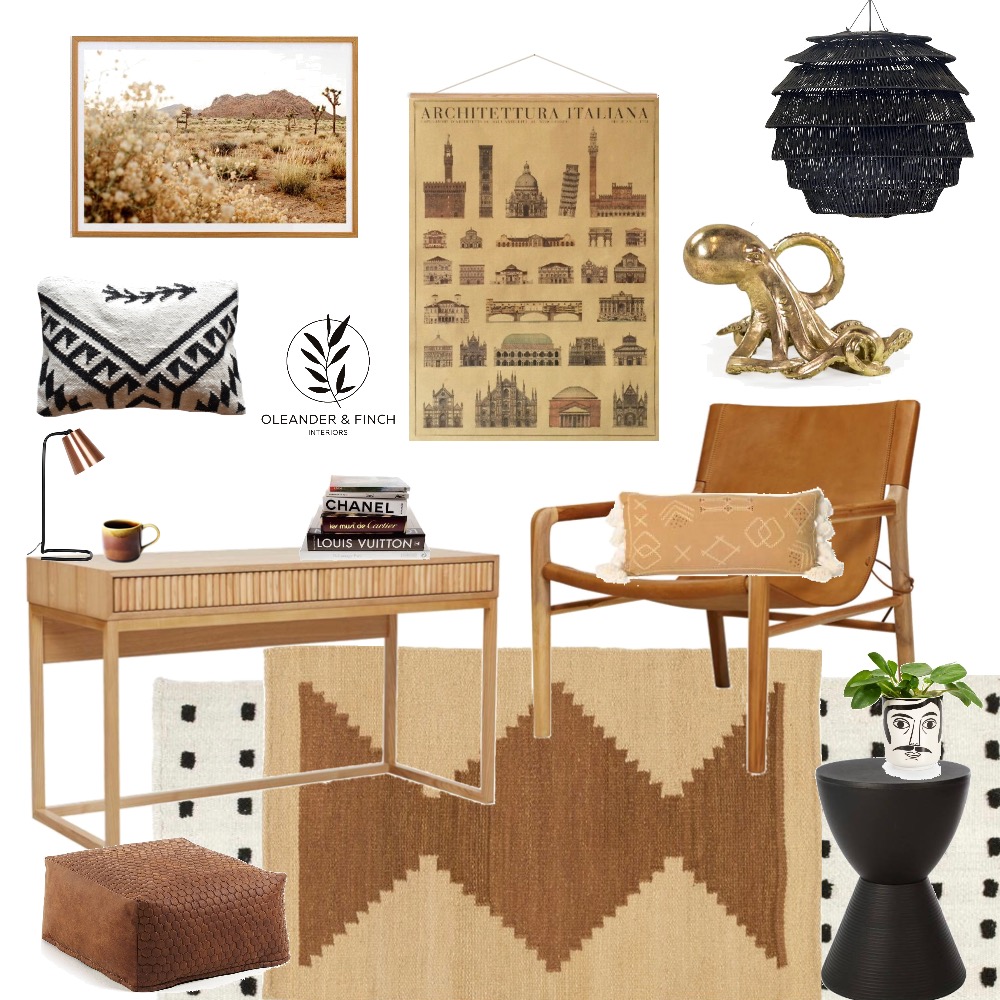 Desert office Interior Design Mood Board by Oleander & Finch Interiors ...