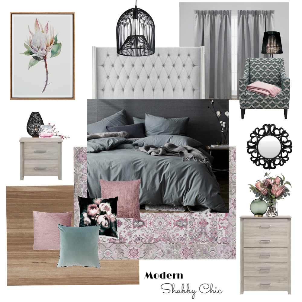 Modern Shabby Chic Mod3 v2 Interior Design Mood Board by ChrystalR ...