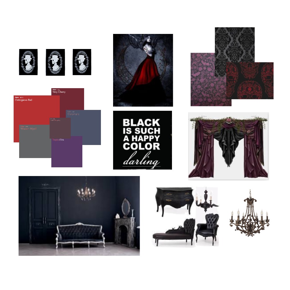 mood board gothic Interior Design Mood Board by mjallen - Style Sourcebook