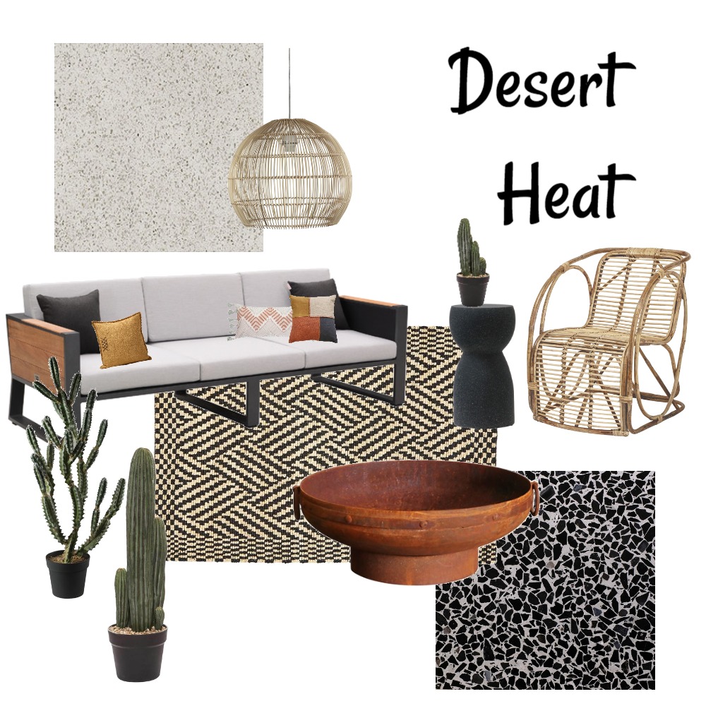 Desert Heat Interior Design Mood Board by hollyhallwachs - Style Sourcebook