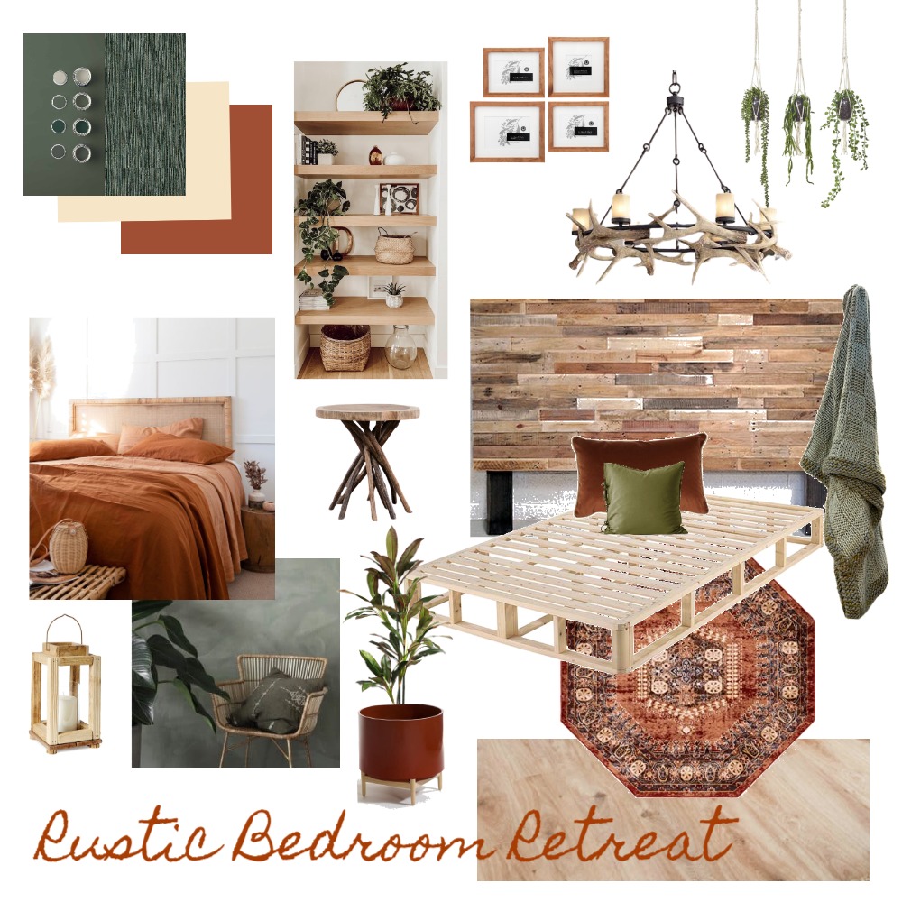Rustic Bedroom Retreat Interior Design Mood Board by JPFantin - Style ...