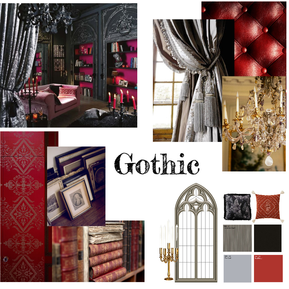 Gothic Moodboard Interior Design Mood Board by JenQ - Style Sourcebook