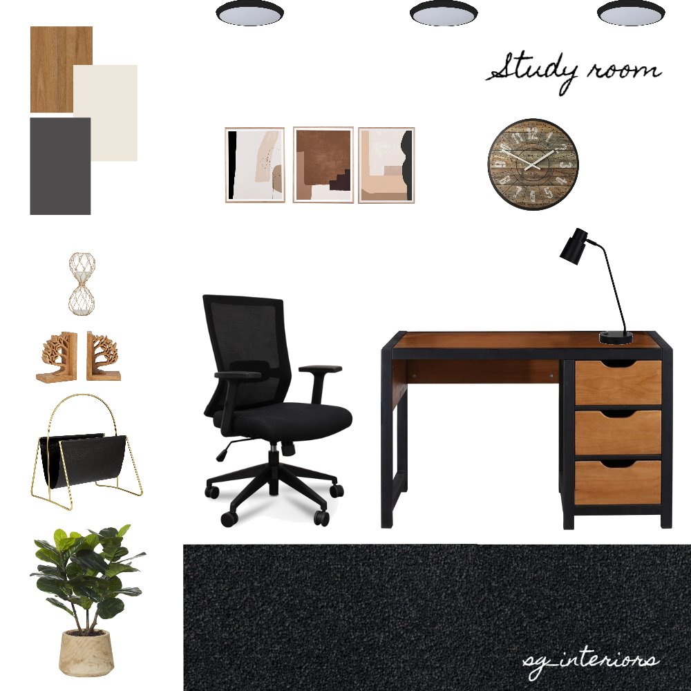 study room Interior Design Mood Board by sginteriors - Style Sourcebook