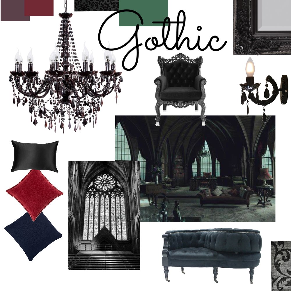 Gothic Interior Design Mood Board by eoreill2 - Style Sourcebook