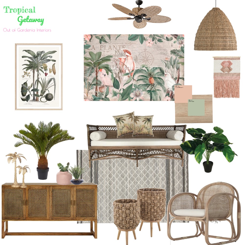 Tropical Getaway Interior Design Mood Board by Out of Gardenia ...