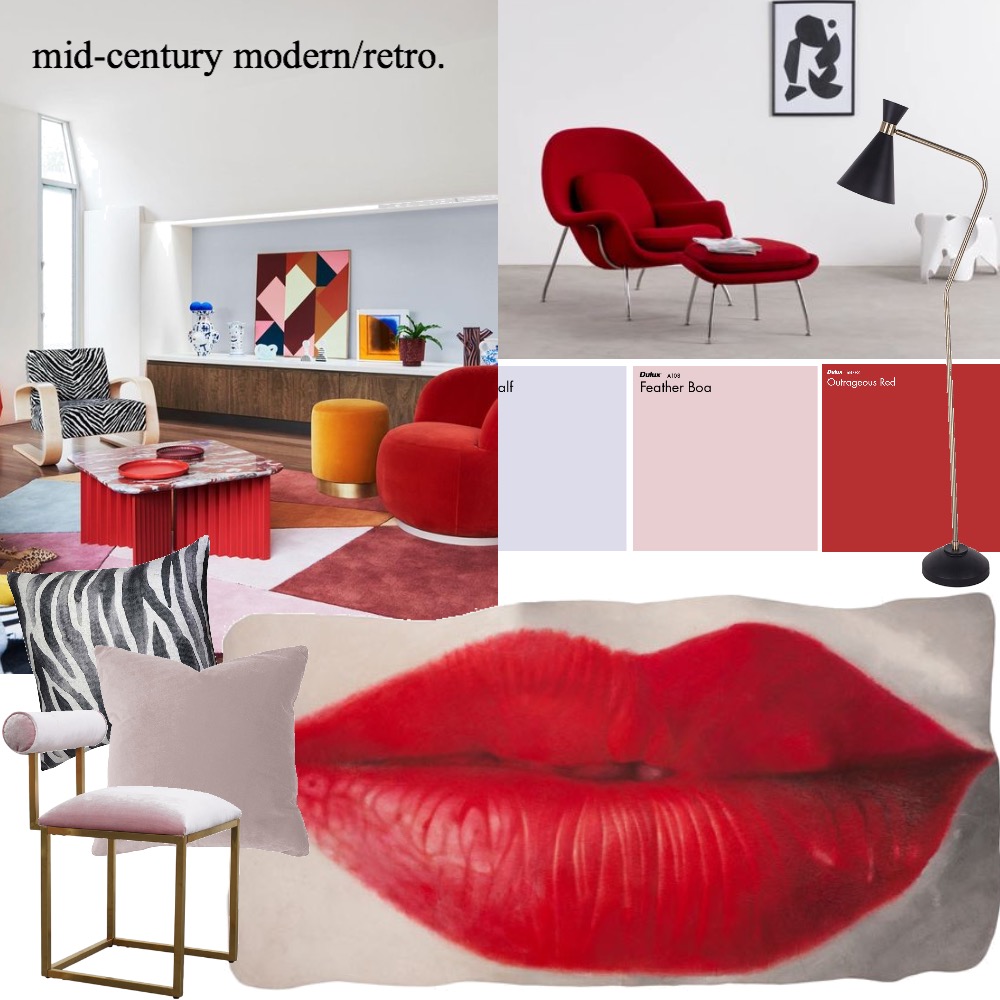 Mid-Century Modern/Retro Interior Design Mood Board by zaradesign ...