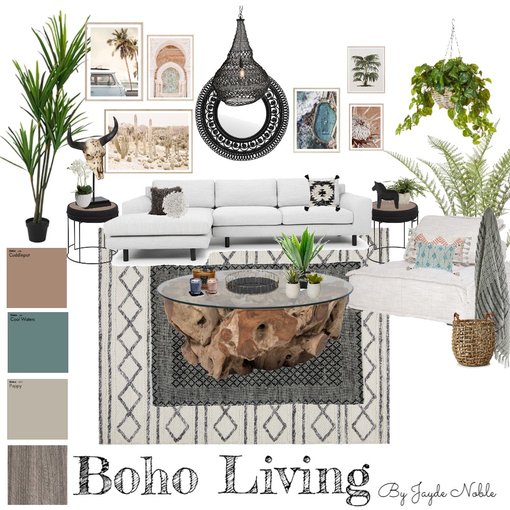 Boho Living Interior Design Mood Board by Jayde - Style Sourcebook