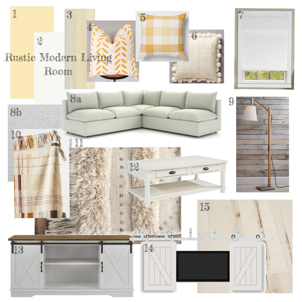 Rustic Modern Living Room Interior Design Mood Board by Newgirl1994 ...